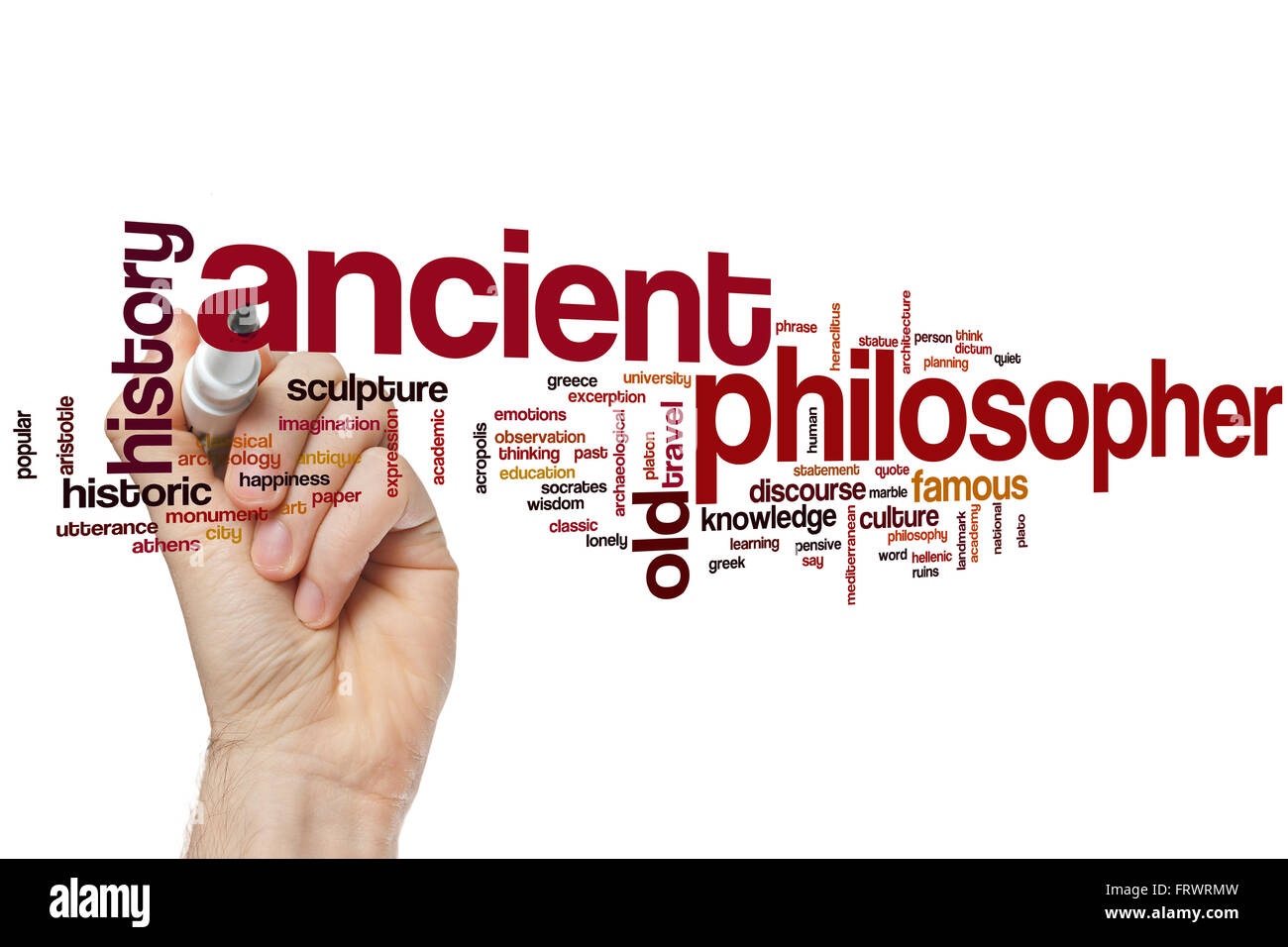 Ancient philosopher word cloud concept with greek history related tags ...
