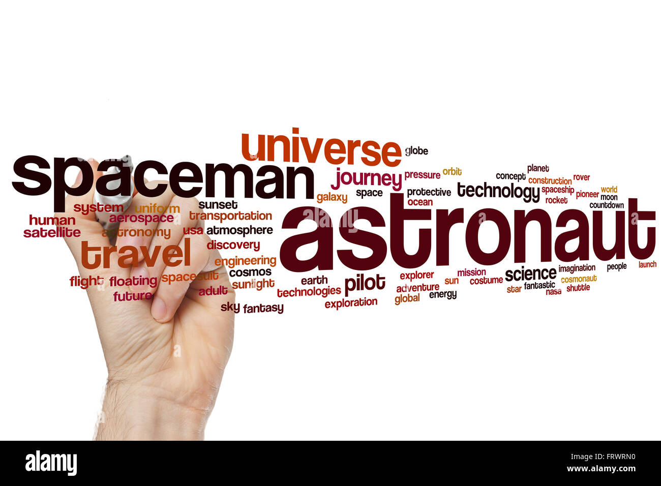Astronaut word cloud concept Stock Photo - Alamy
