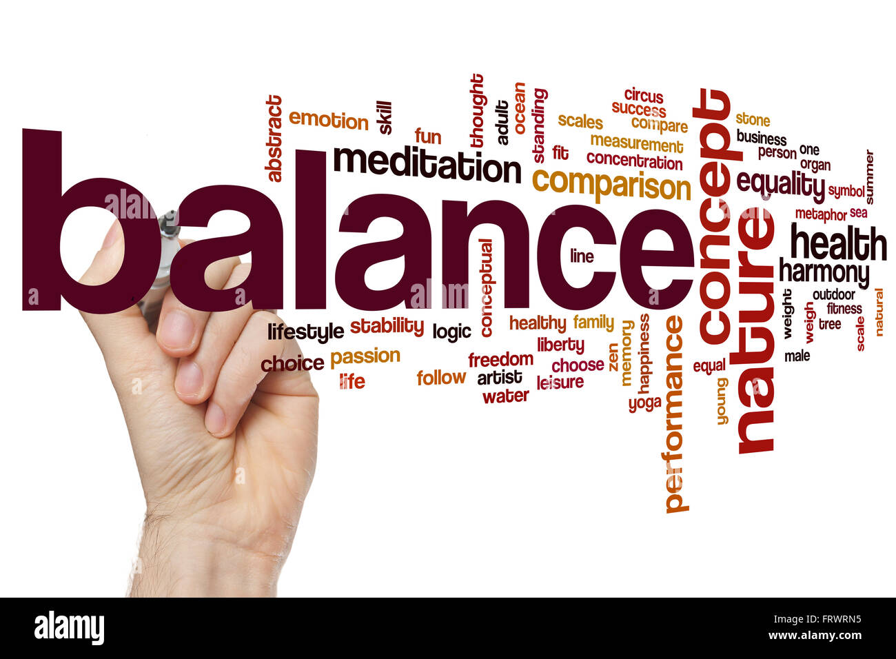 Balance word cloud concept Stock Photo - Alamy