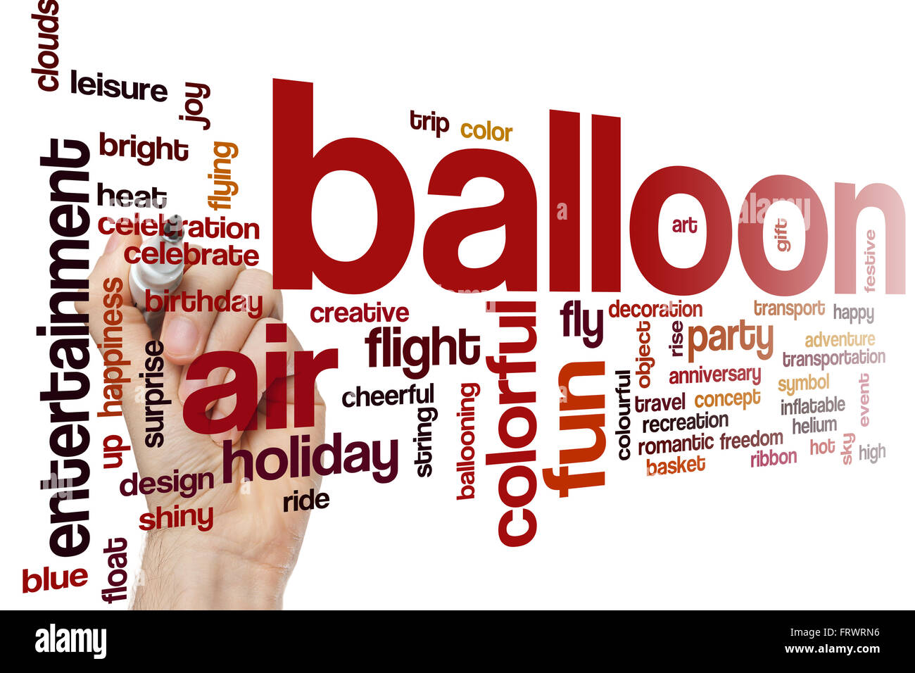 Balloon word cloud concept Stock Photo - Alamy