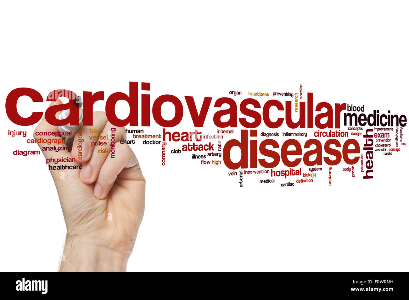 Cardiovascular disease word cloud concept Stock Photo - Alamy
