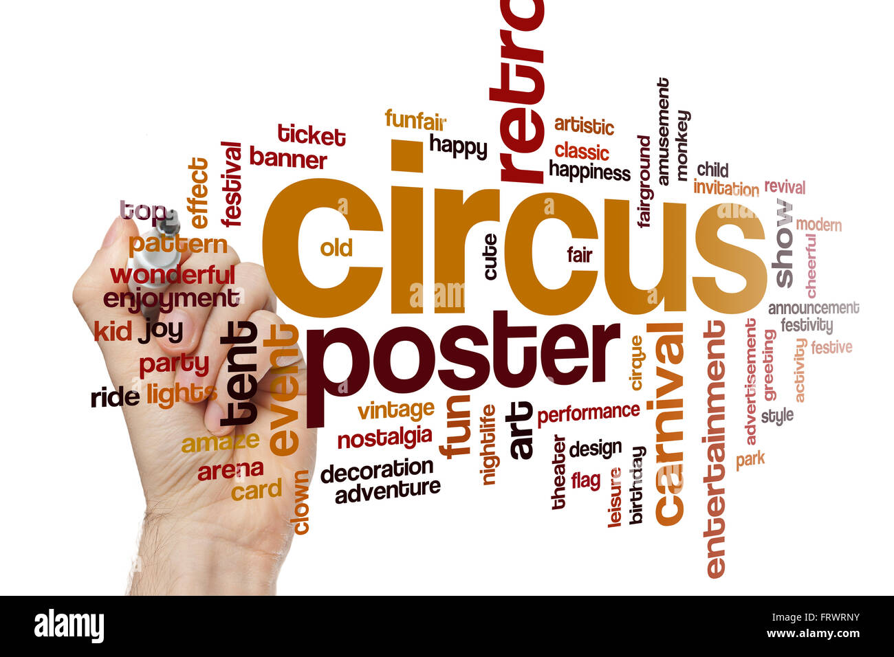 Circus word cloud concept Stock Photo - Alamy