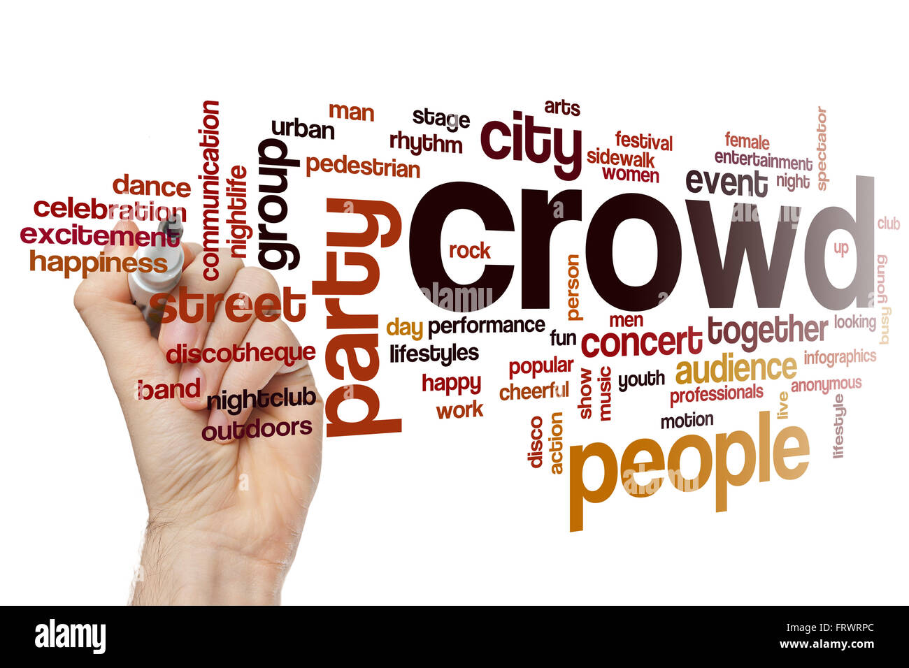 Crowd word cloud concept Stock Photo - Alamy