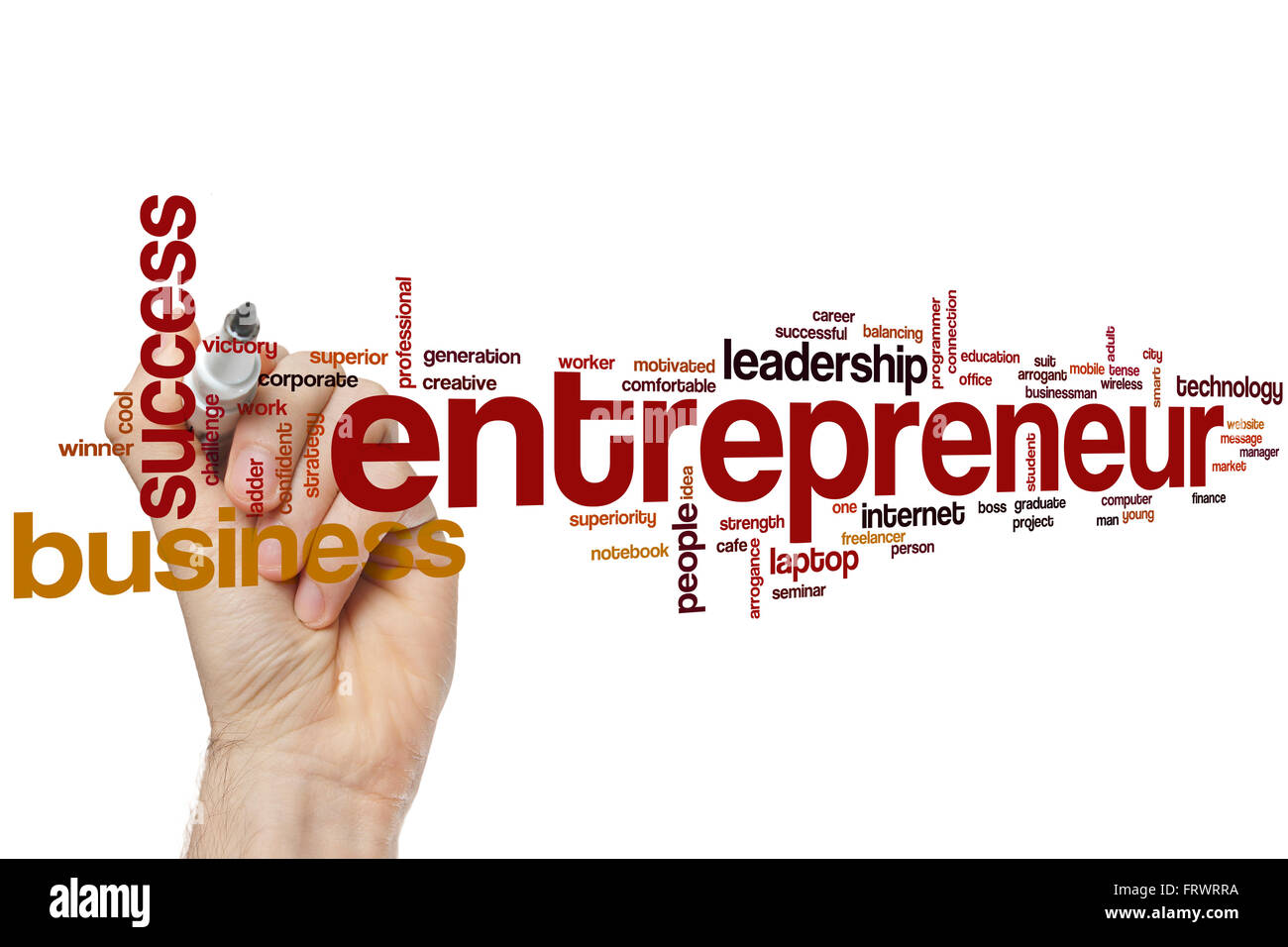 Entrepreneur word cloud concept Stock Photo - Alamy