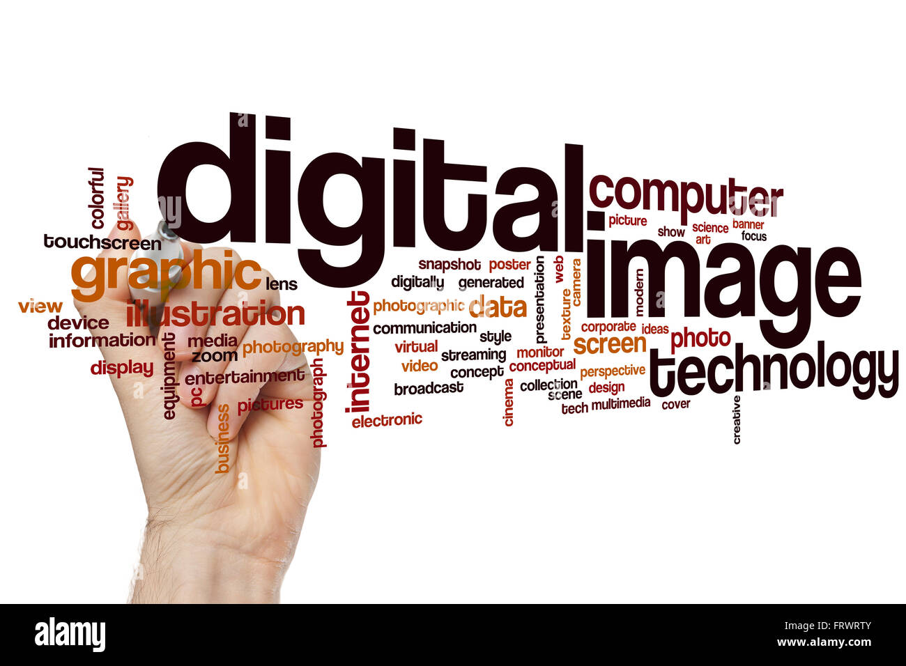 Digital image word cloud concept Stock Photo - Alamy