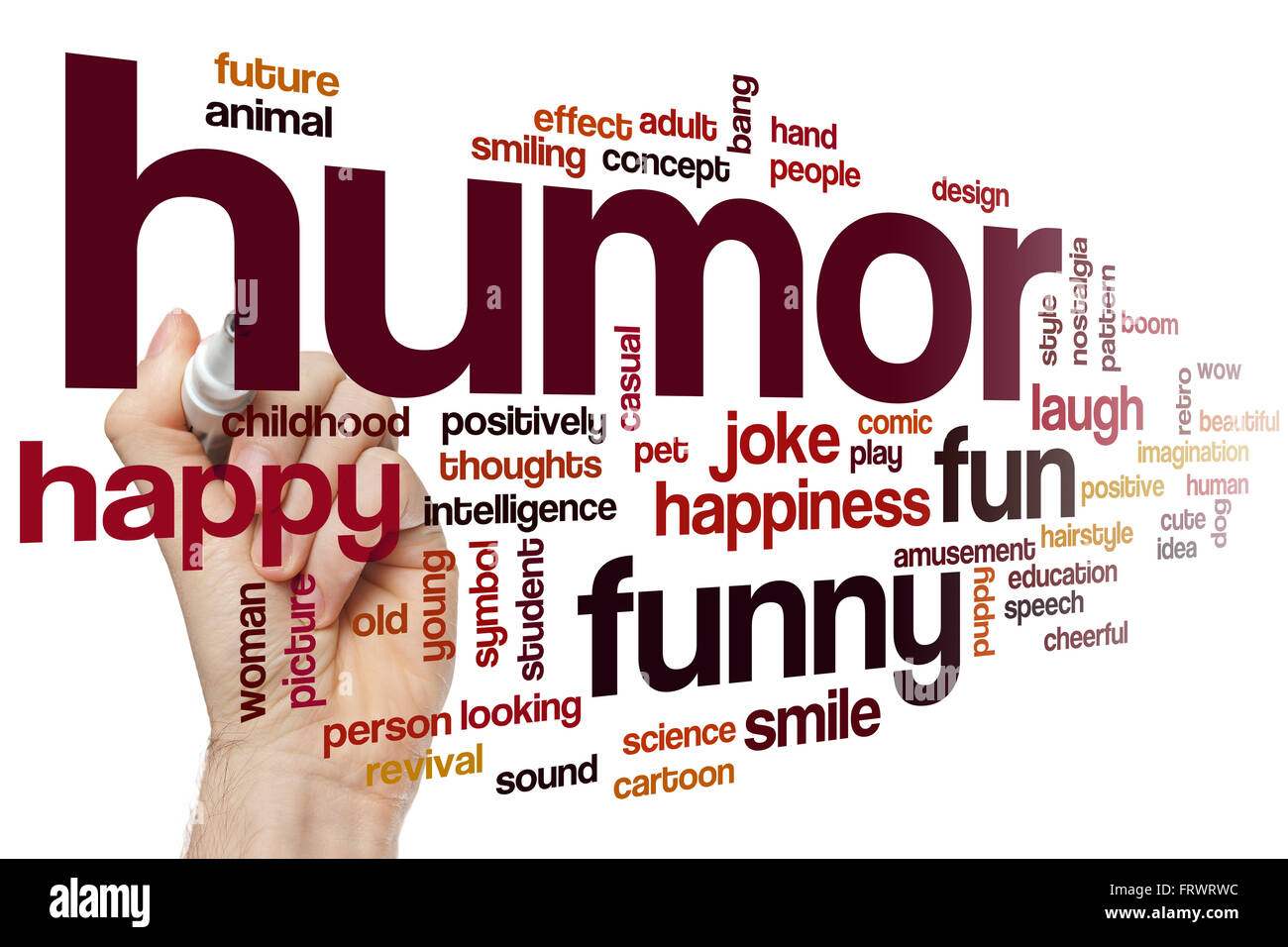 Humor word cloud concept Stock Photo - Alamy