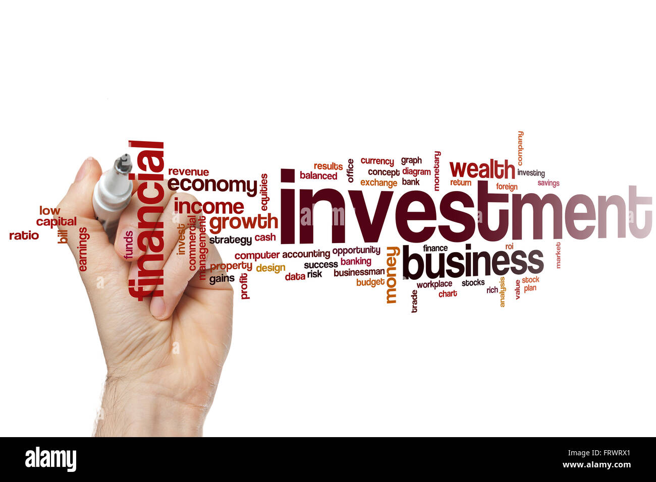Investment word cloud concept Stock Photo - Alamy