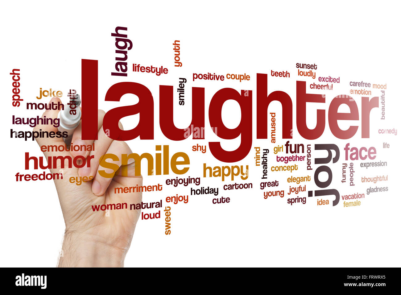 Laughter word cloud concept Stock Photo - Alamy