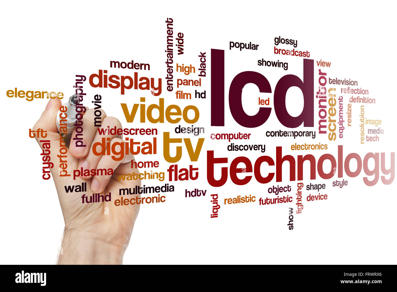 LCD word cloud concept Stock Photo - Alamy