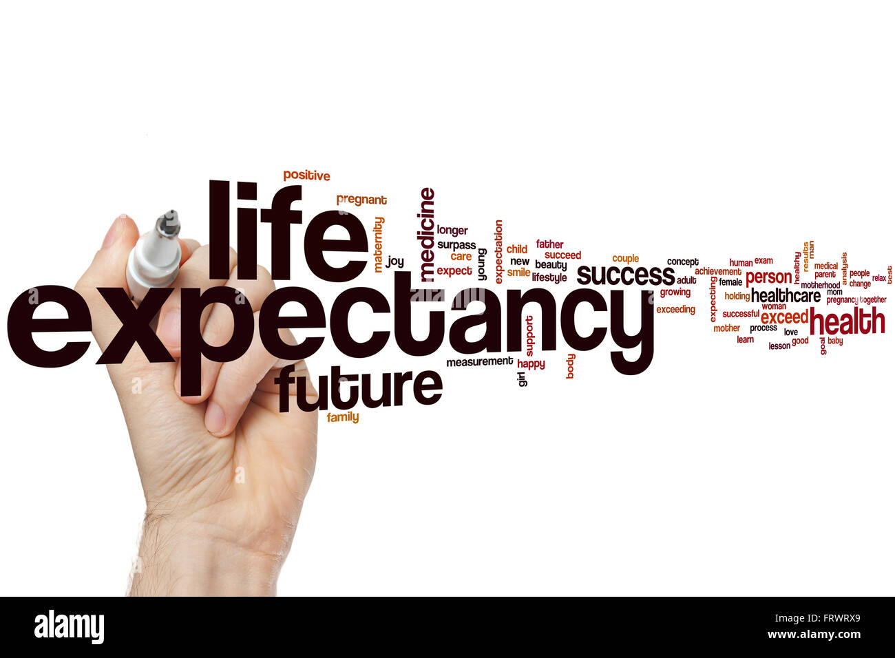 Life expectancy word cloud concept Stock Photo - Alamy