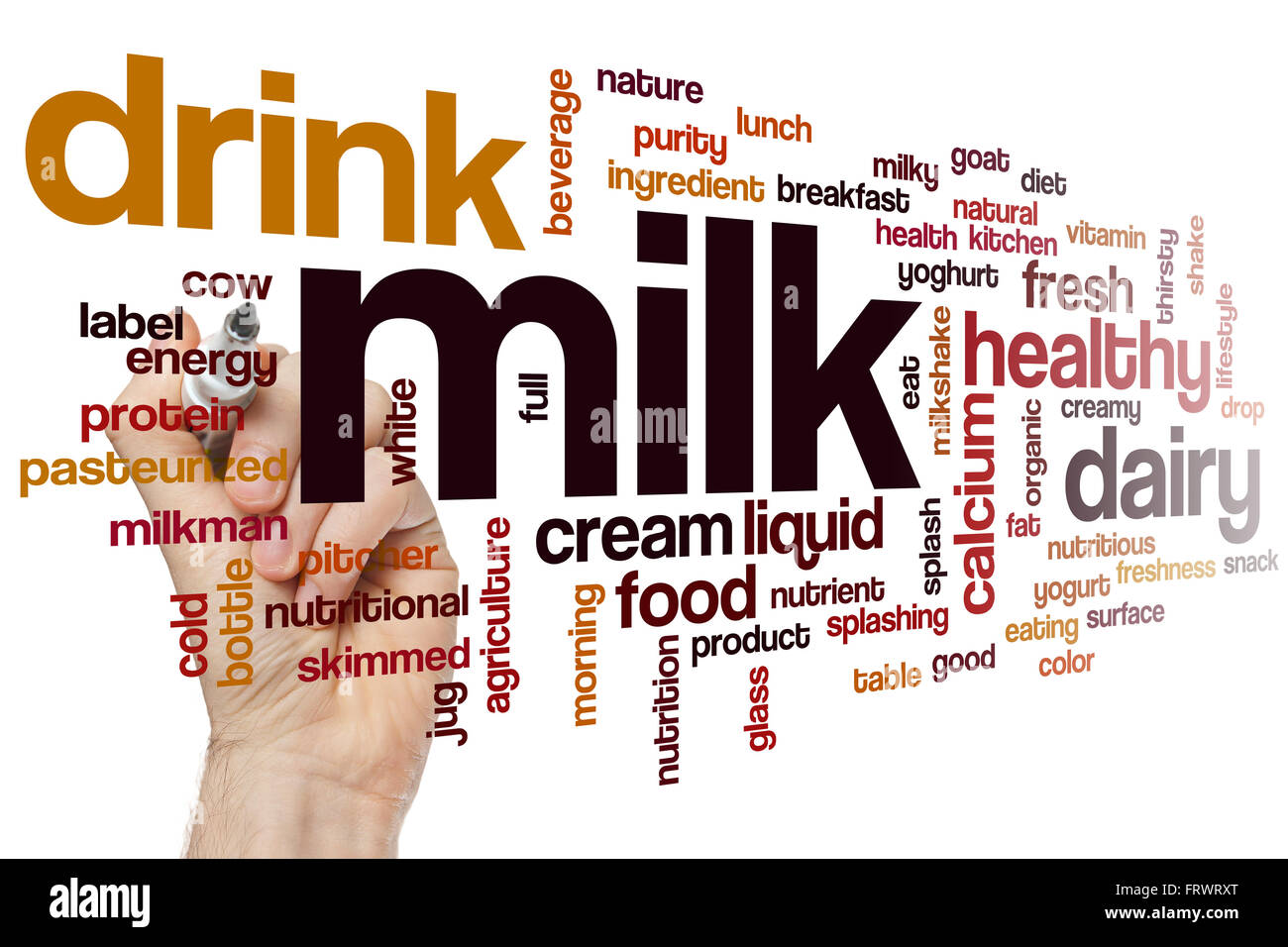 Word milk Cut Out Stock Images & Pictures - Alamy
