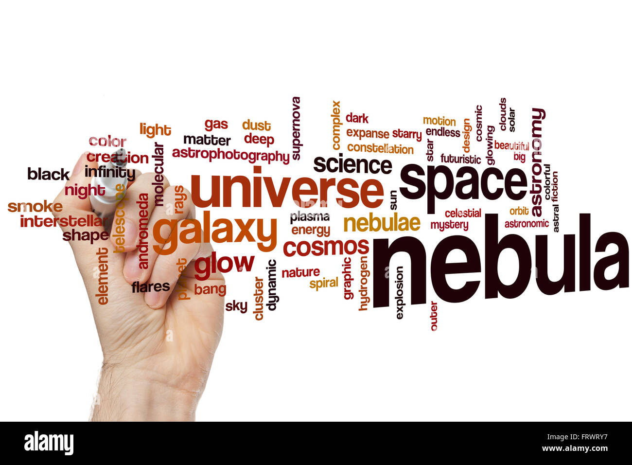 Nebula word cloud concept Stock Photo - Alamy