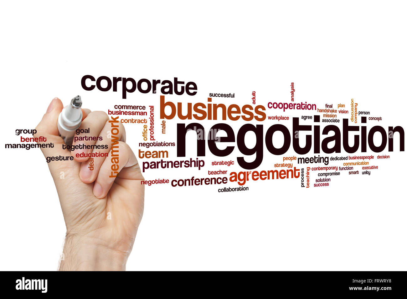 Negotiation word cloud concept Stock Photo - Alamy