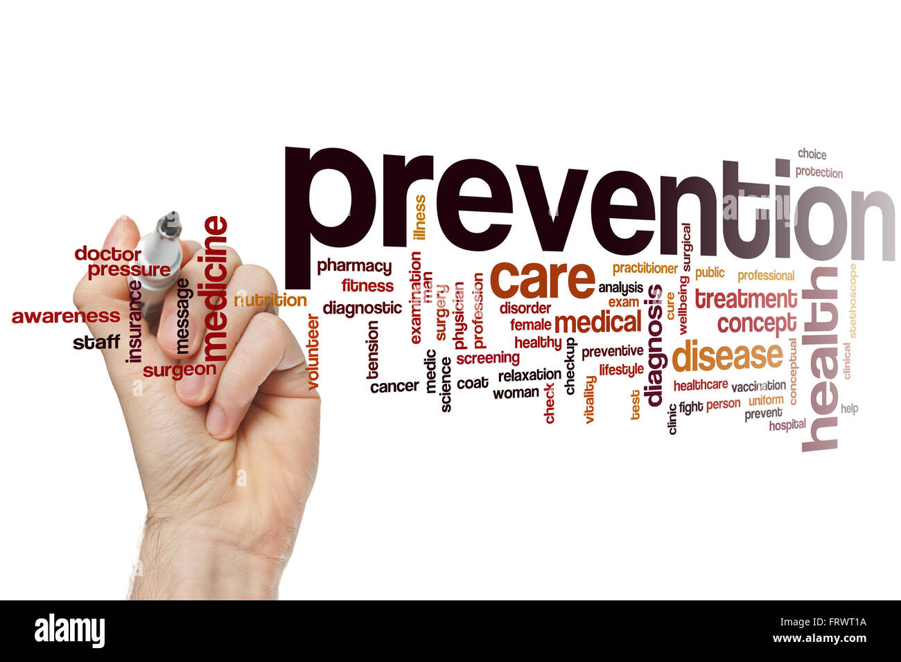 Prevention word cloud concept with disease medical related tags Stock ...