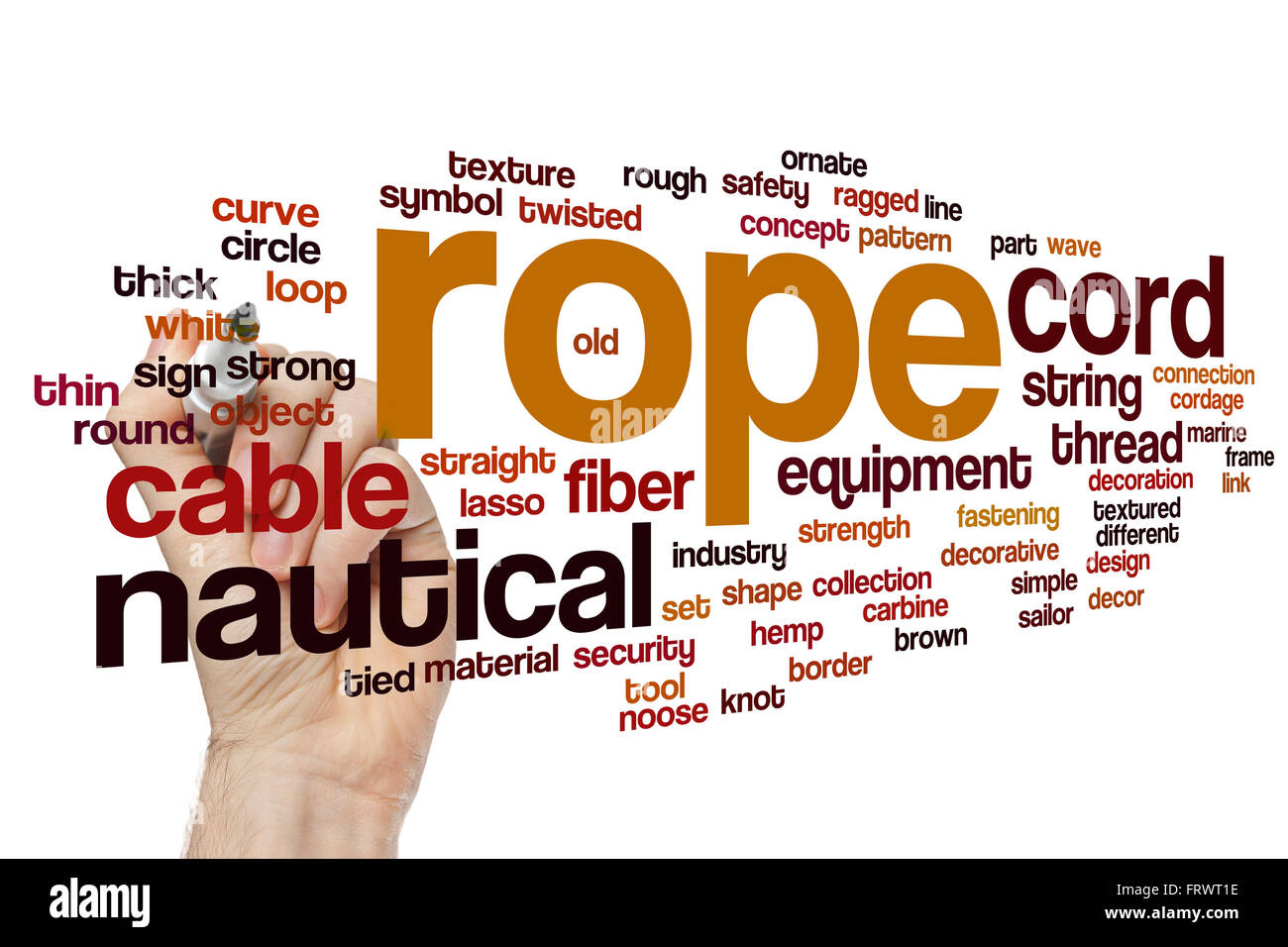 Rope word cloud concept Stock Photo - Alamy