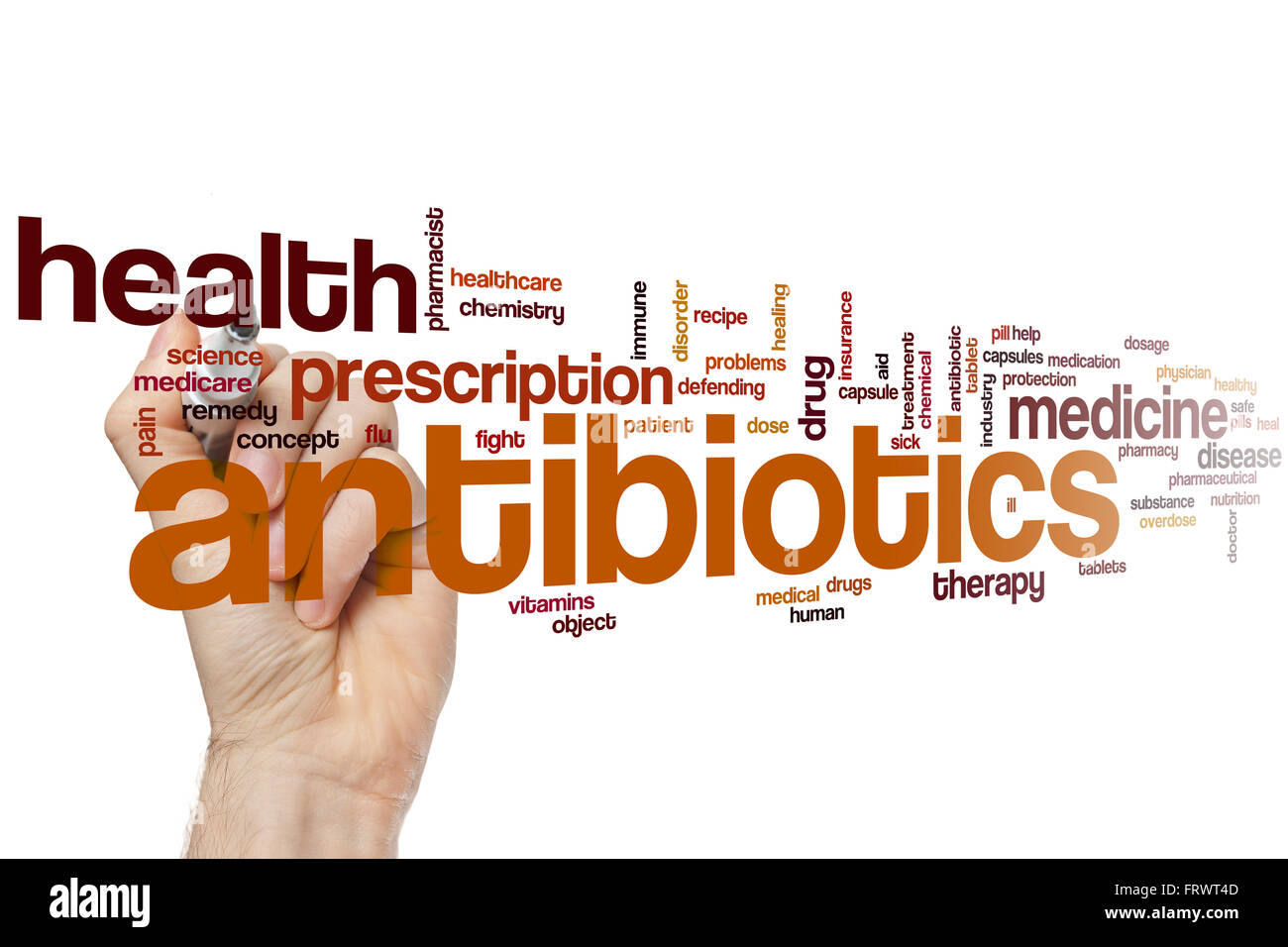 Antibiotics concept word cloud background Stock Photo - Alamy