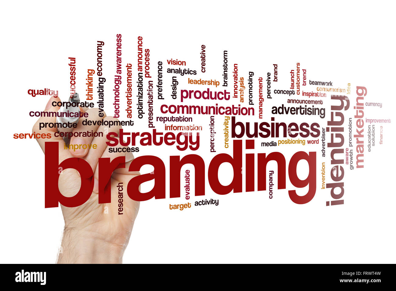 Branding concept word cloud background Stock Photo - Alamy