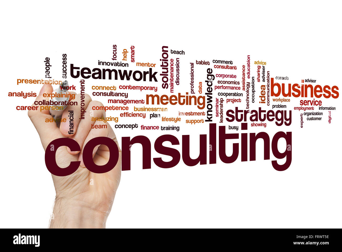 Consulting concept word cloud background Stock Photo - Alamy