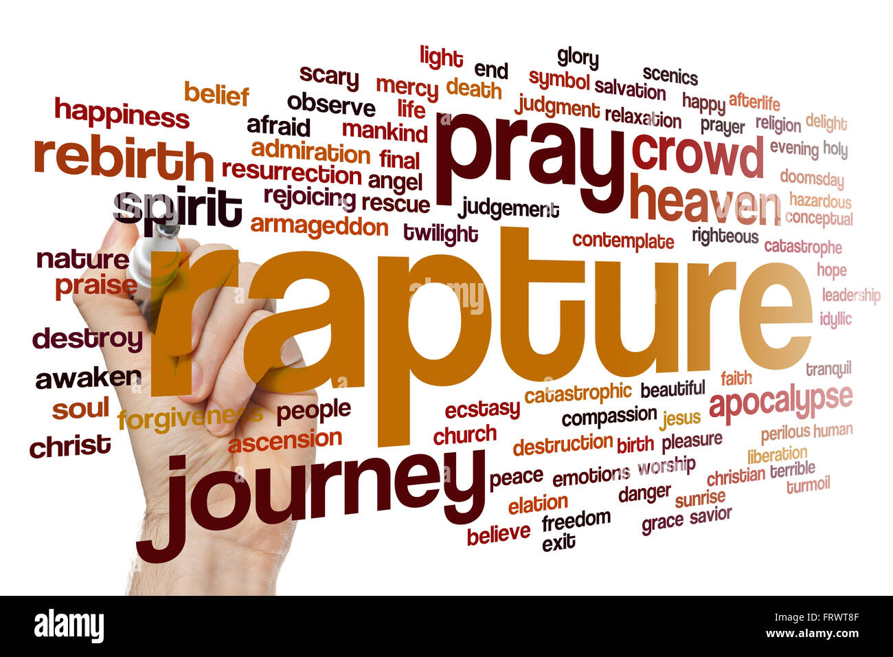 Rapture concept word cloud background Stock Photo - Alamy