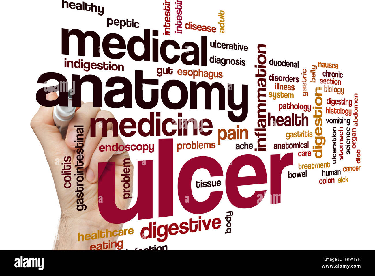 Stomach pain concept Cut Out Stock Images & Pictures - Alamy