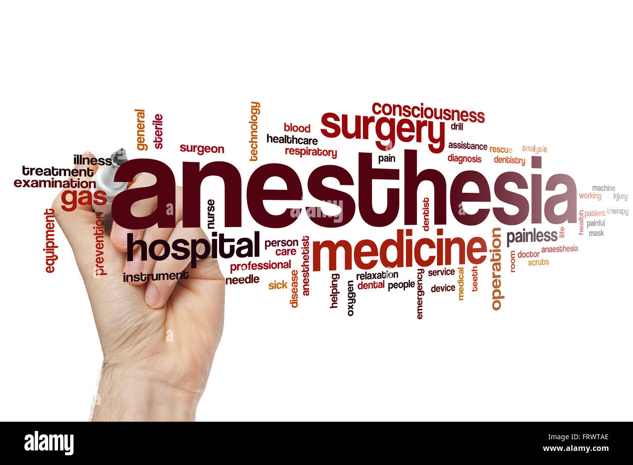 Anesthesia word cloud concept Stock Photo - Alamy