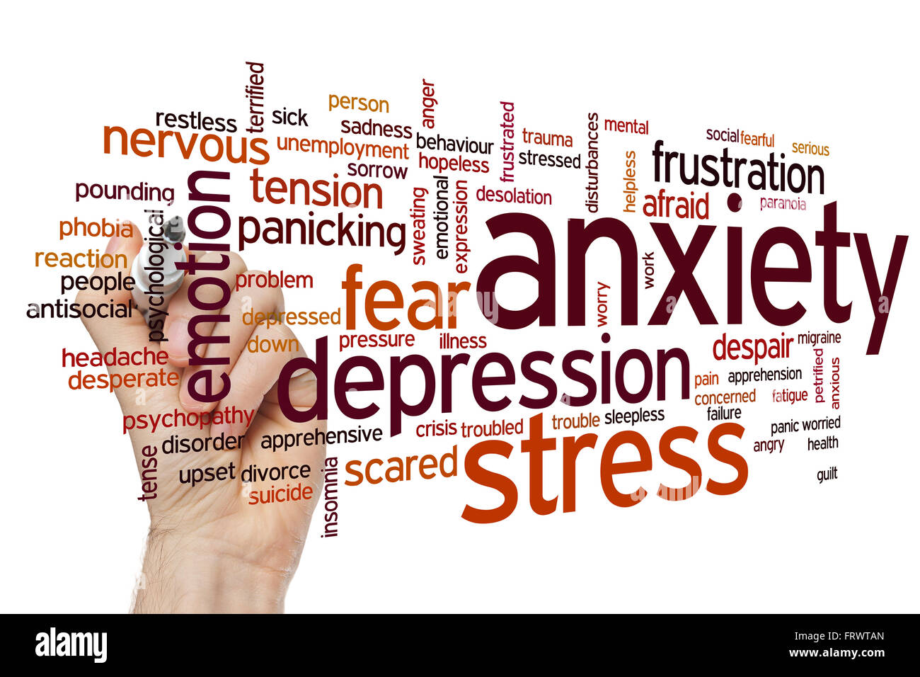 Anxiety disorder word cloud hi-res stock photography and images - Alamy