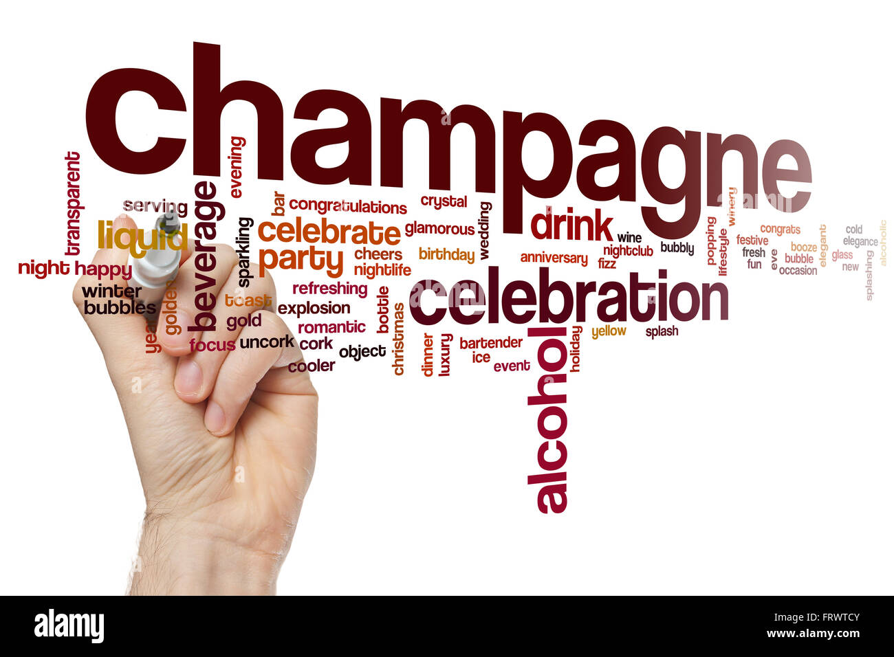 Champagne word hi-res stock photography and images - Alamy