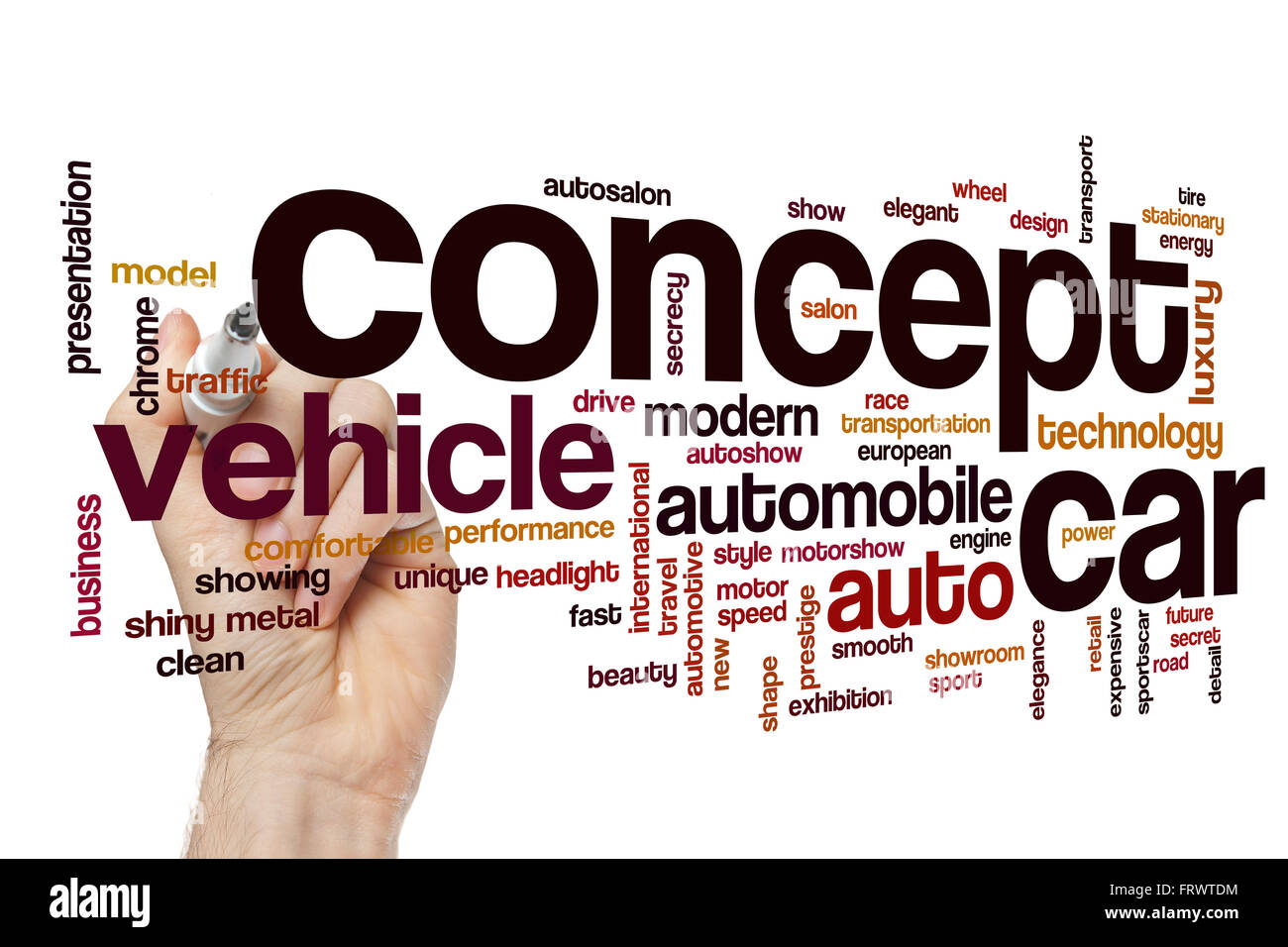 Concept car word cloud Stock Photo - Alamy