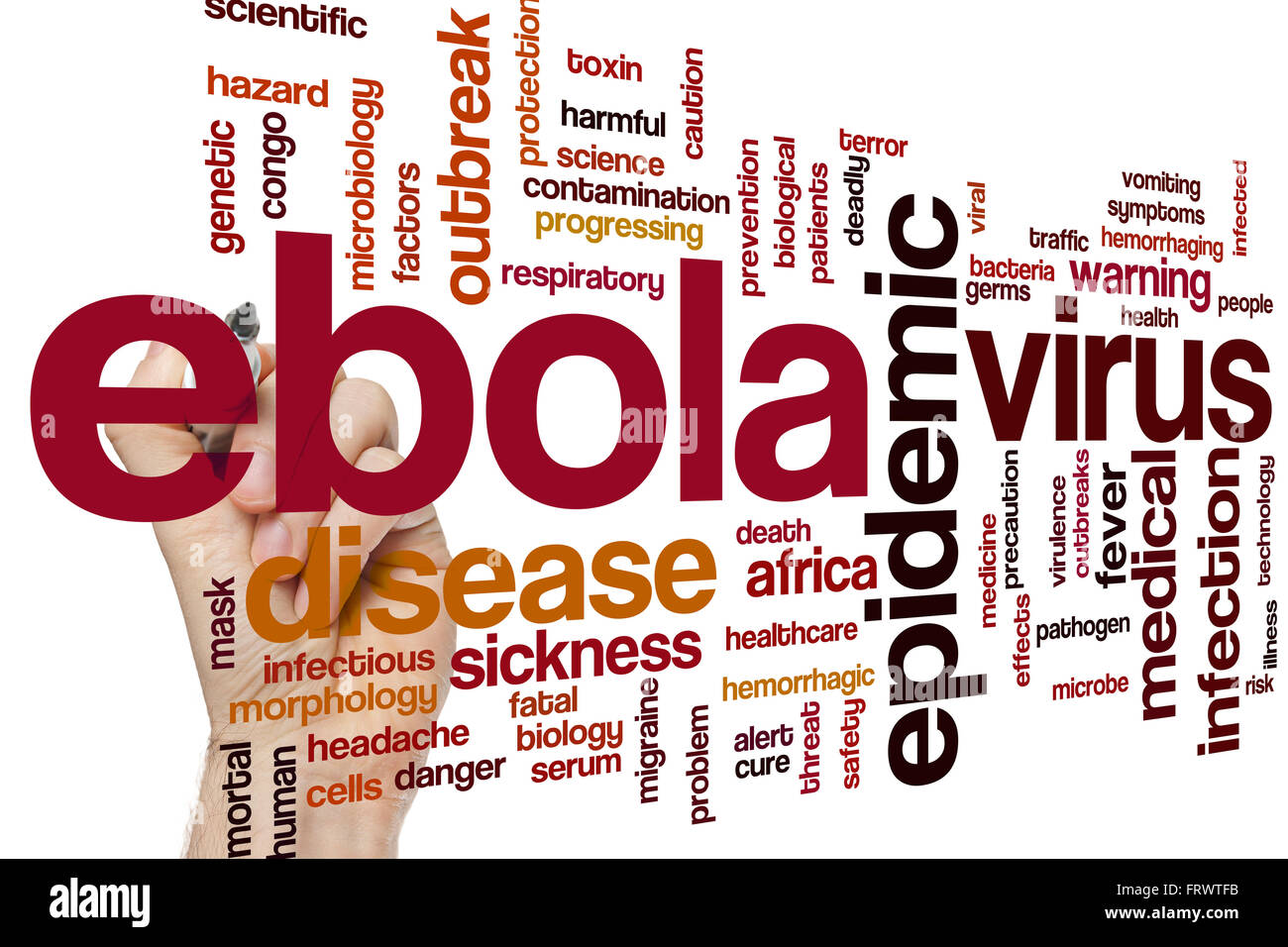 Ebola concept word cloud background Stock Photo - Alamy