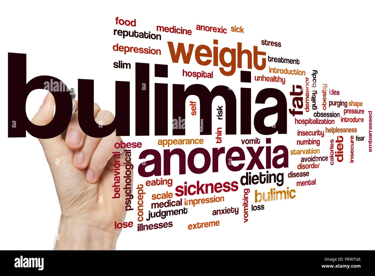 Bulimia word cloud concept Stock Photo - Alamy