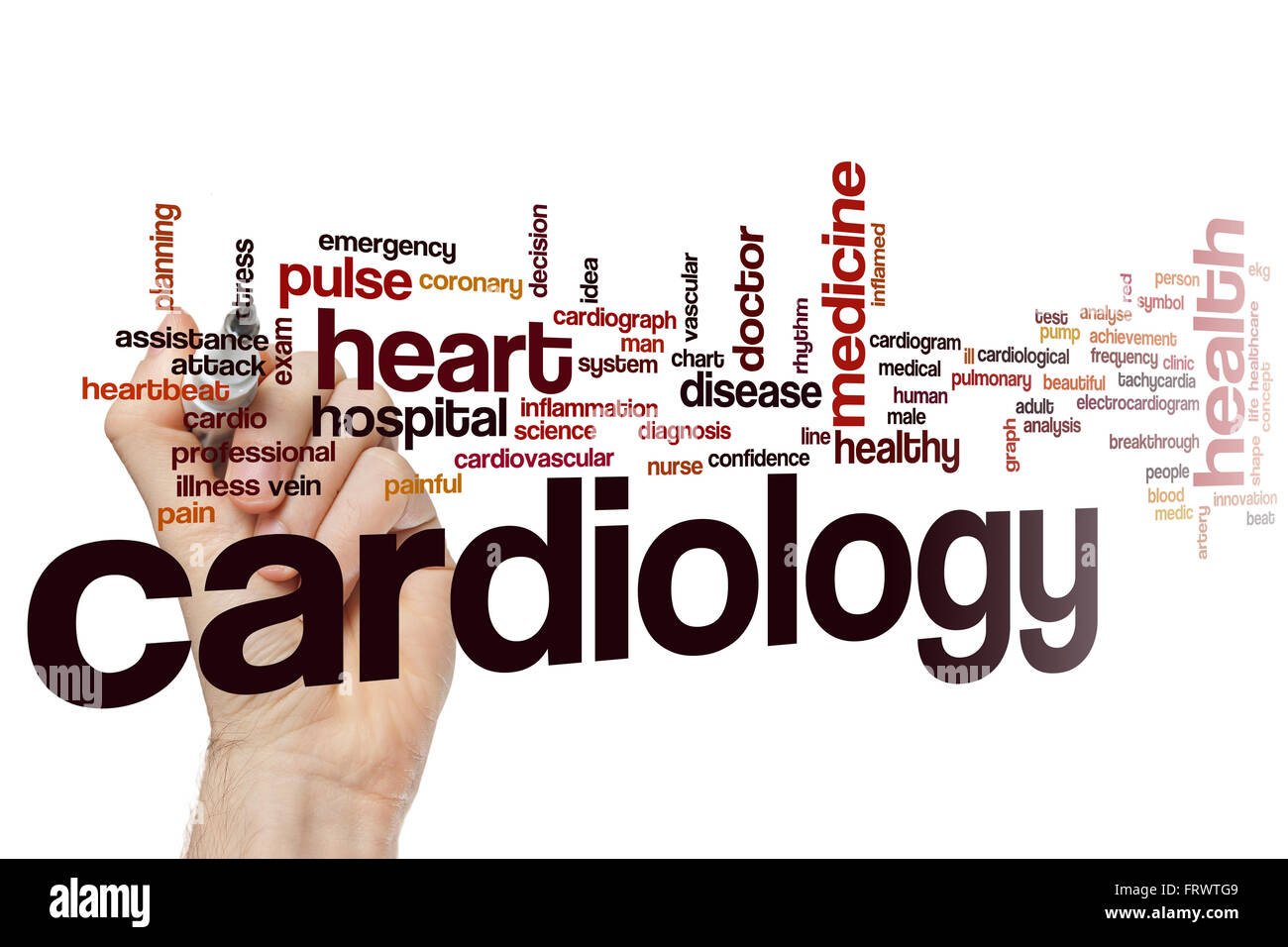 Cardiology word cloud concept Stock Photo - Alamy