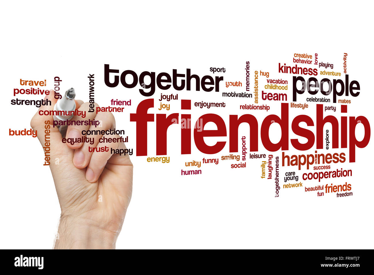 Friendship concept word cloud background Stock Photo - Alamy