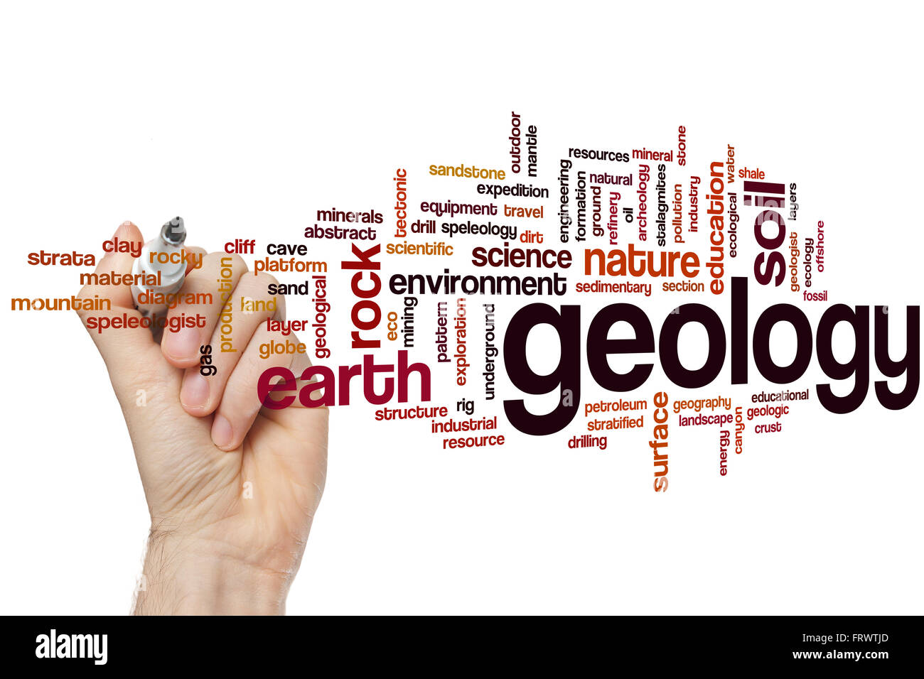 Geology concept word cloud background Stock Photo - Alamy