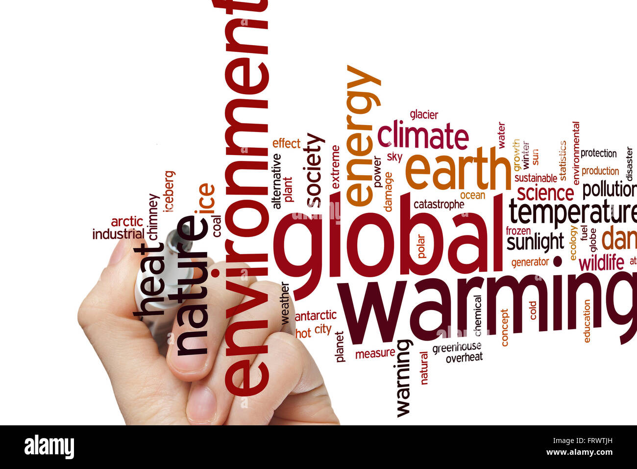 Global warming concept word cloud background Stock Photo - Alamy