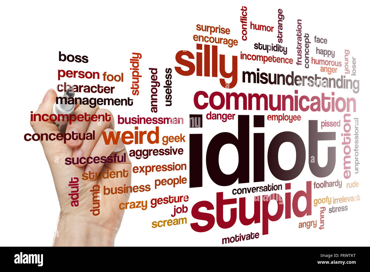 Idiot word cloud Stock Photo - Alamy