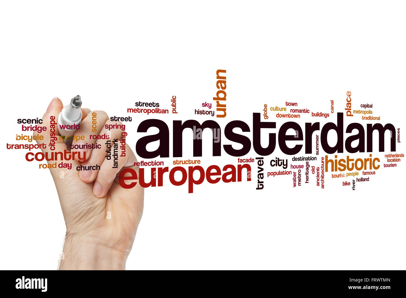 Amsterdam word cloud concept Stock Photo - Alamy