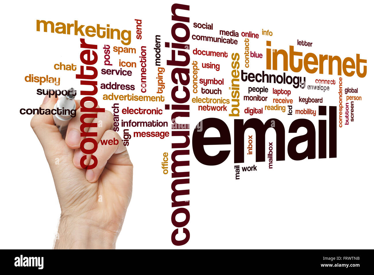 Email word hi-res stock photography and images - Alamy