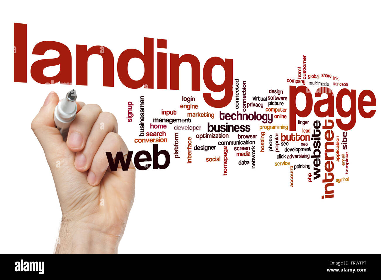 Seo optimization landing page Cut Out Stock Images & Pictures - Alamy