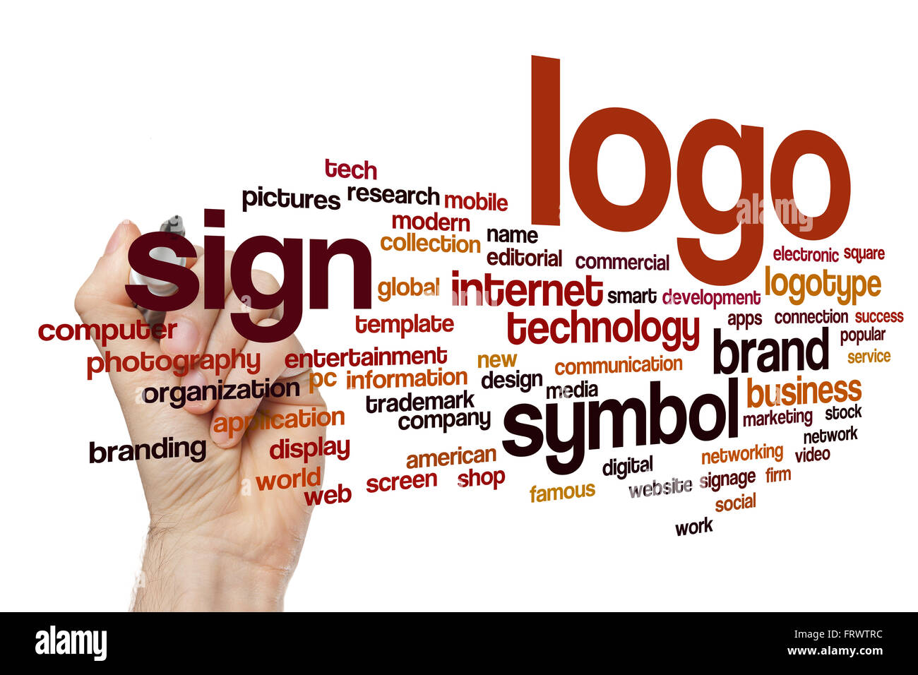 Logo word cloud Stock Photo - Alamy