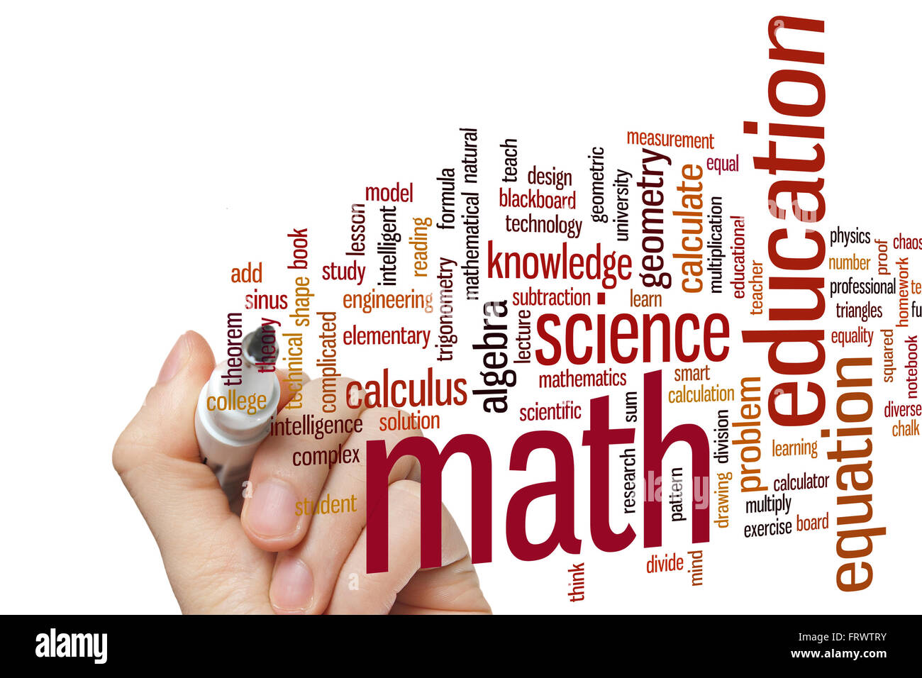 Math concept word cloud background Stock Photo - Alamy