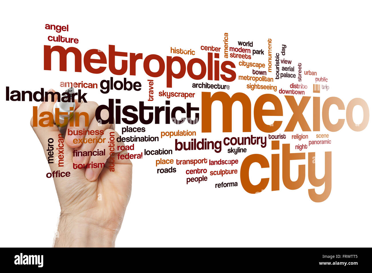 Mexico city word cloud concept hi-res stock photography and images - Alamy