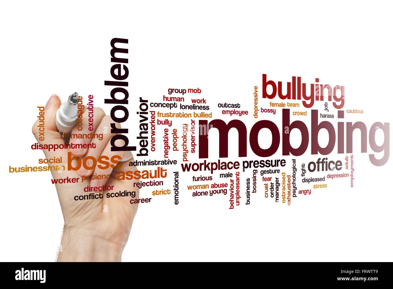 Mobbing concept word cloud background Stock Photo - Alamy