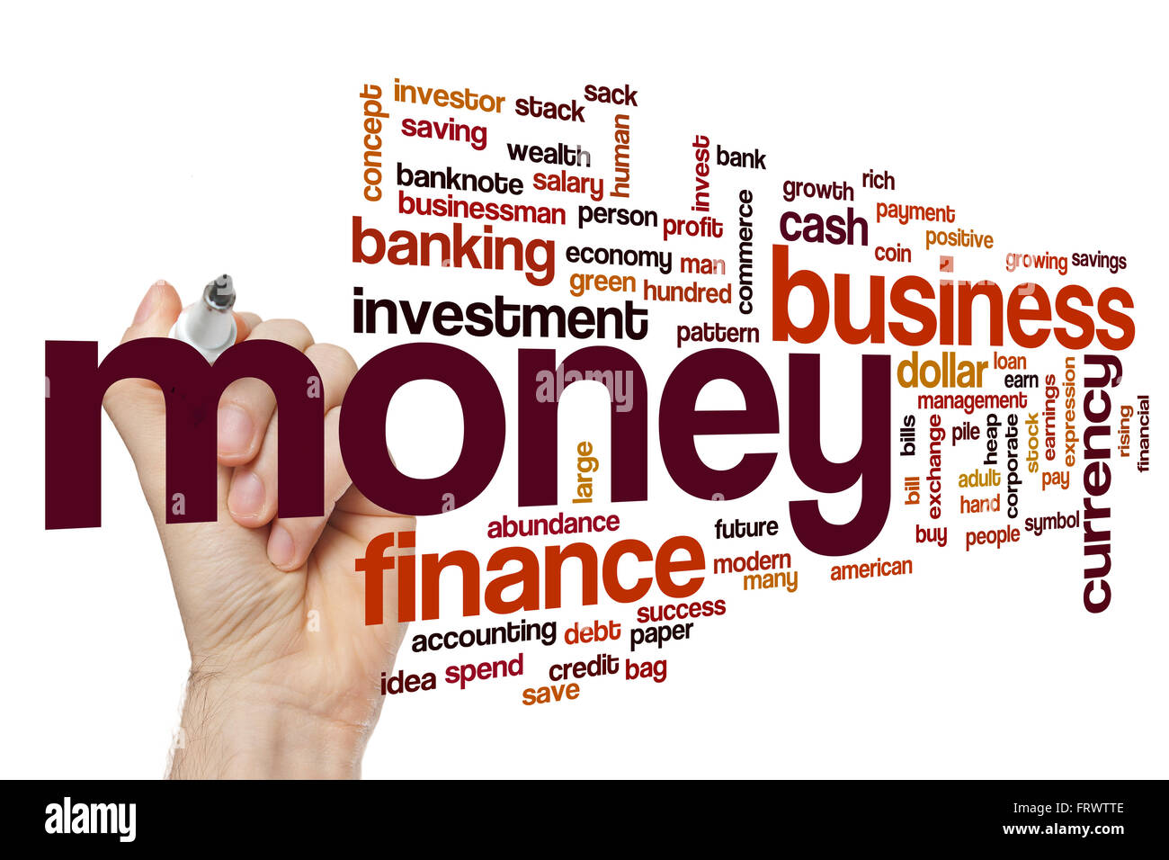 Money word cloud Stock Photo - Alamy
