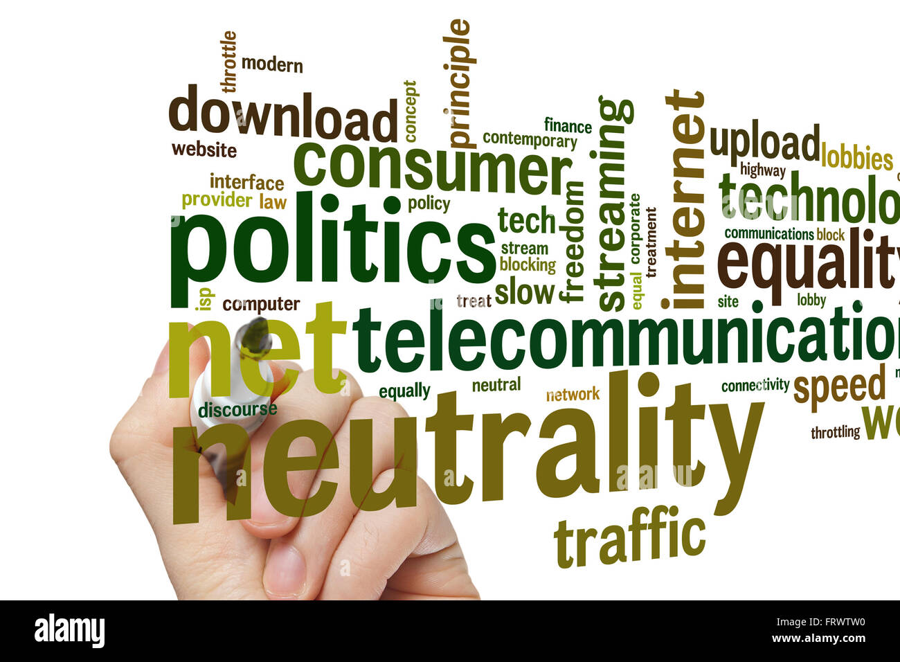 Net neutrality concept word cloud background Stock Photo - Alamy