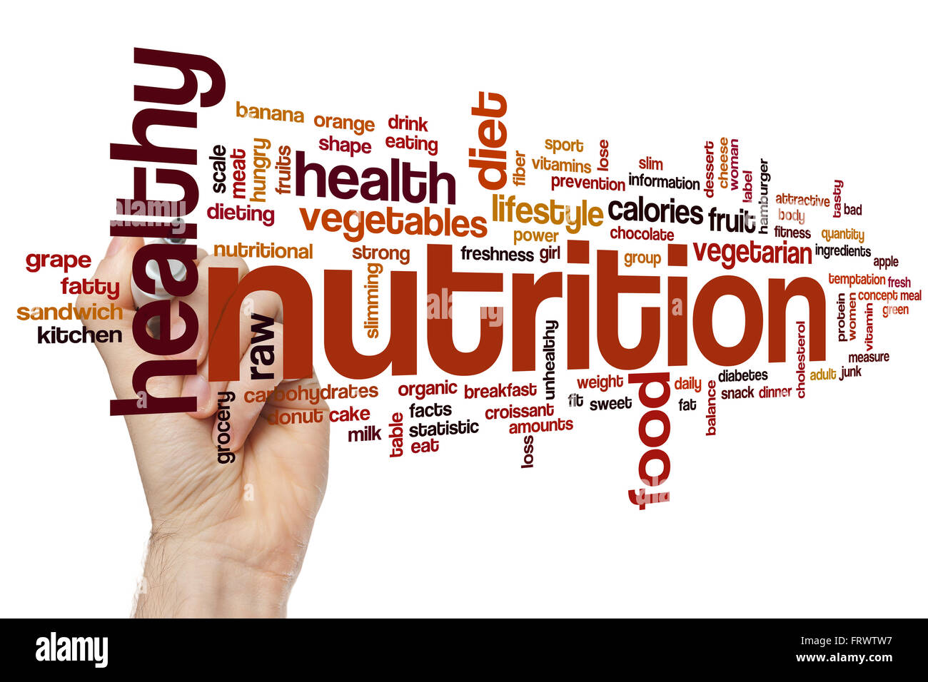 Nutrition word cloud concept Stock Photo - Alamy
