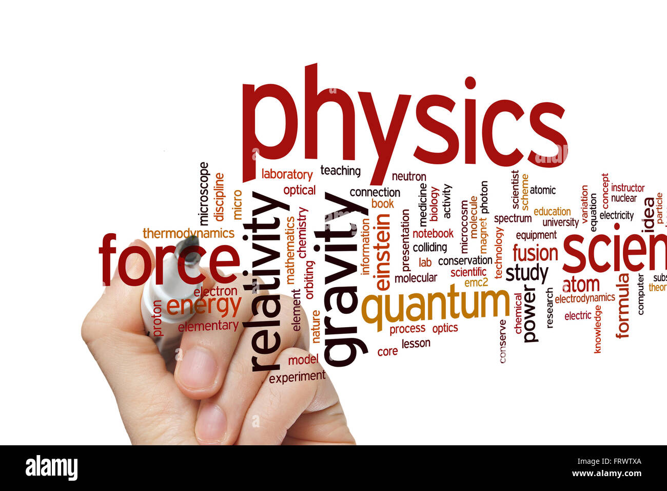Physics concept word cloud background Stock Photo - Alamy