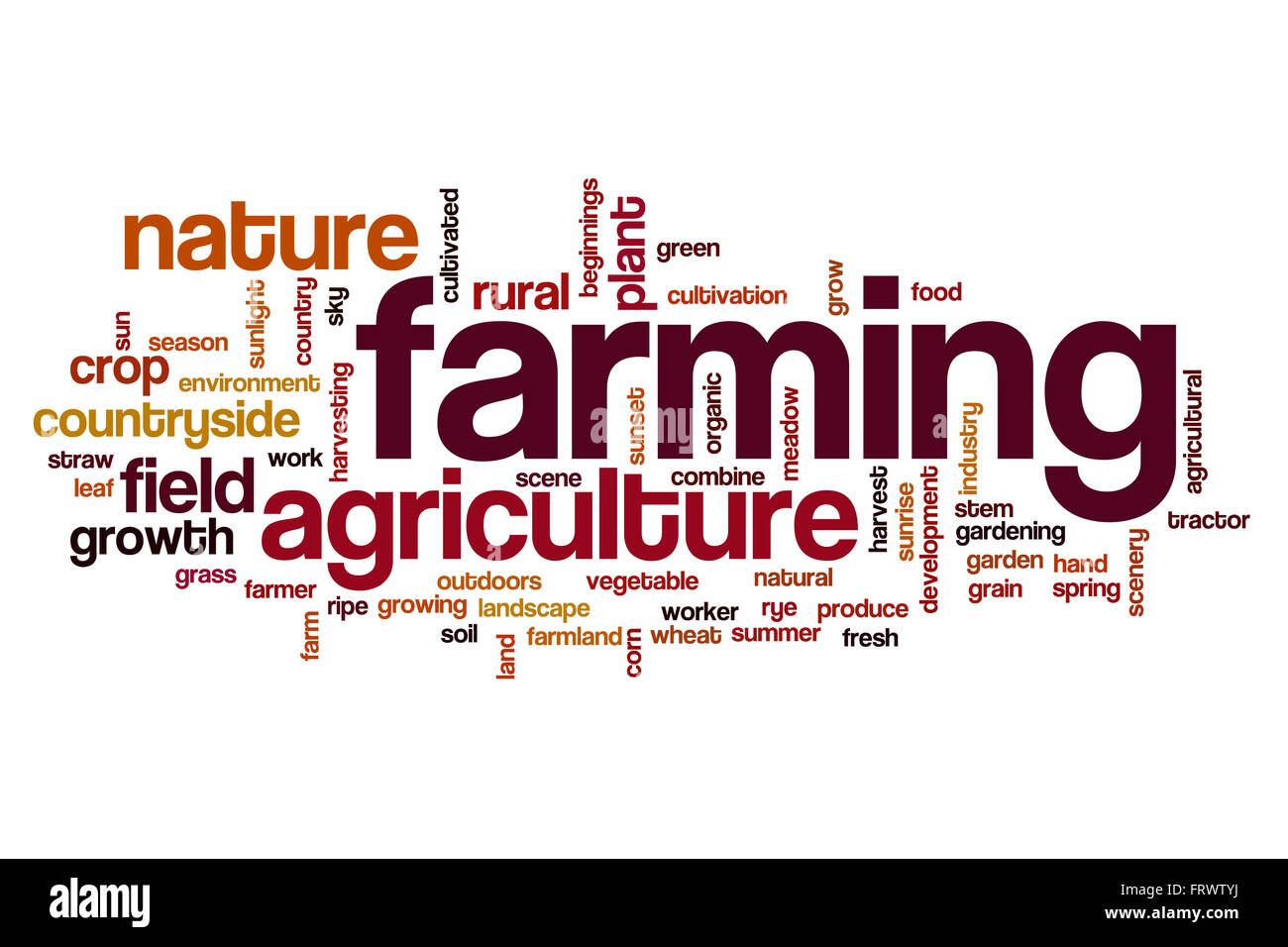 Farming word cloud Stock Photo - Alamy