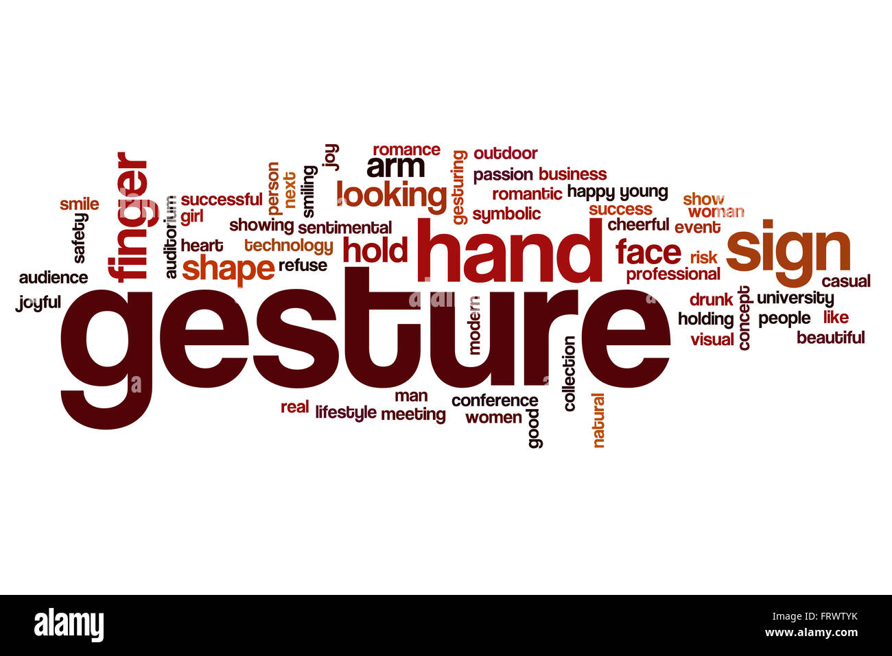Gesture word cloud Stock Photo - Alamy