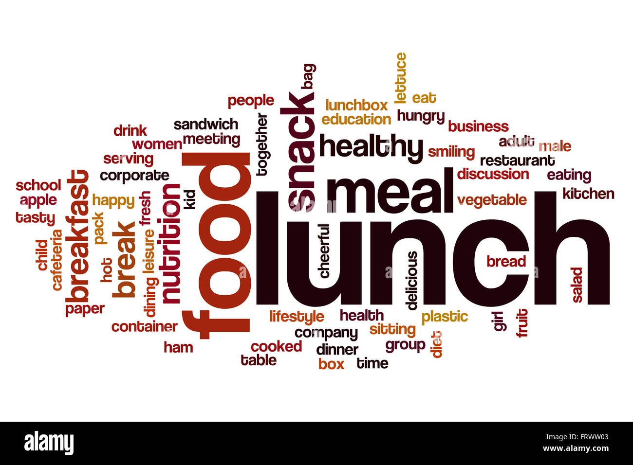 Lunch word cloud Stock Photo - Alamy