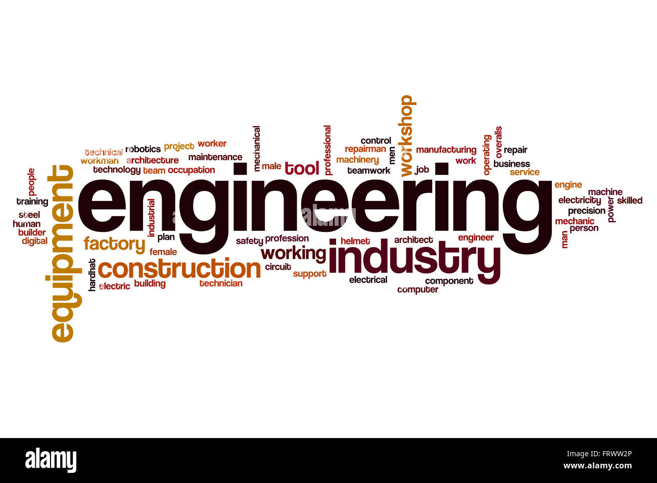 Engineering word cloud Stock Photo - Alamy